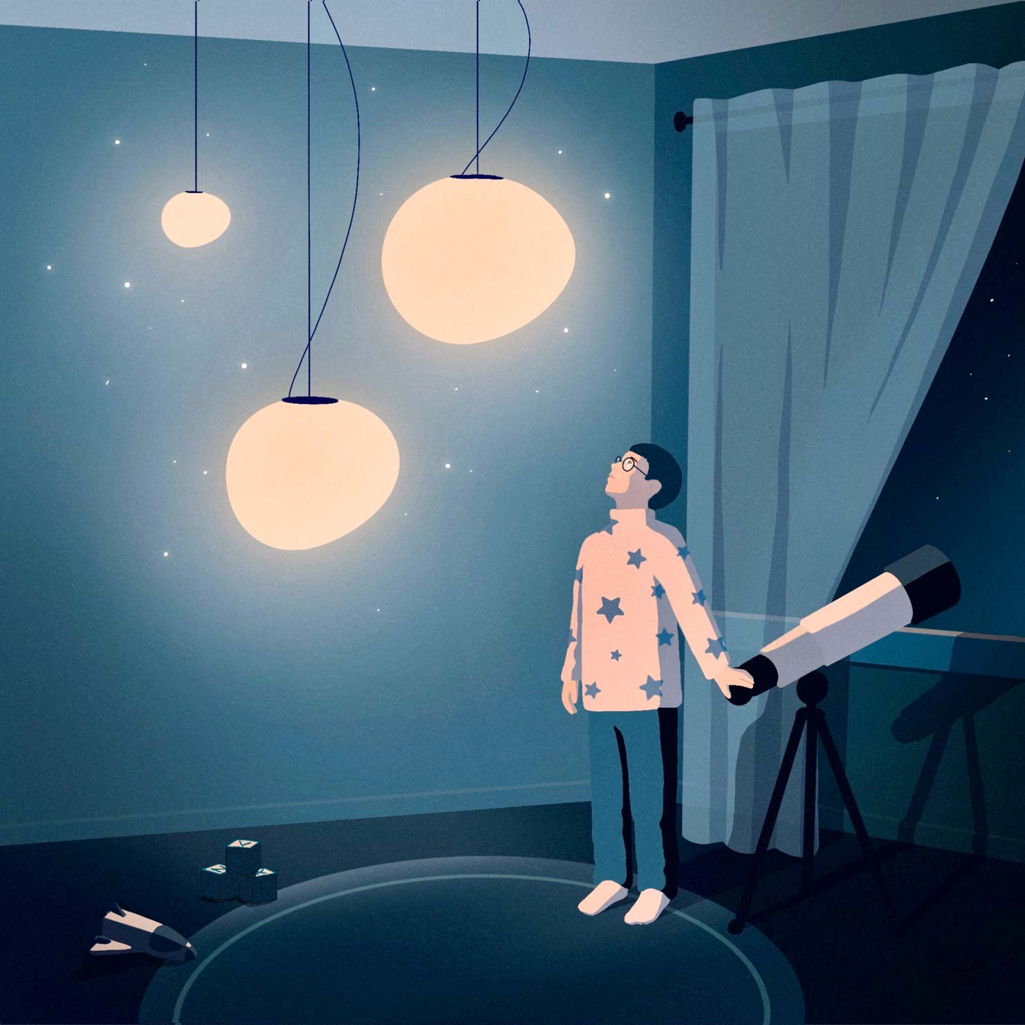 Light and emotions in Allissand's illustrations for "What's in a lamp ...